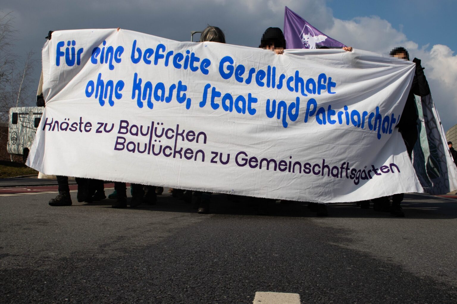 Proteste gegen ein repressives System namens Knast in Chemnitz